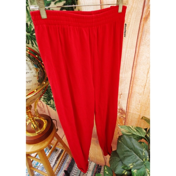 Vintage | Pants & Jumpsuits | Vintage Vibrant Red High Rise Joggers ...